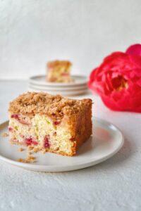 Raspberry Rhubarb Buckle - KendellKreations